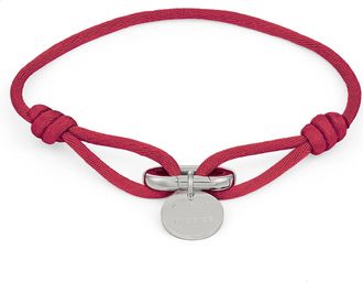 Copenhagen Armband - Edelstahl Fabric Link - Gr. ONESIZE - in Bordeaux - f&uuml;r Damen