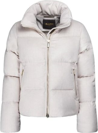 Moorer Femme, Vestes, Beige, Taille: 34 FR Bomber Puffer Jacket