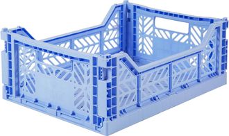Aykasa Klappkiste Faltkiste Kiste Klappbox Faltbox (Baby Blue, medium)