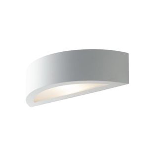 Luce-Ambiente-Design Cortina wall light in White Paintable Plaster with Double Diffuser 30 cm