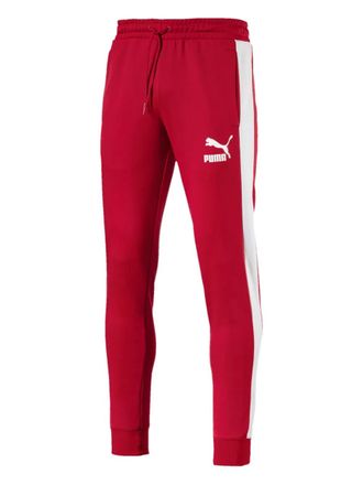 Puma pantalon de jogging &agrave; logo T7 - Rouge