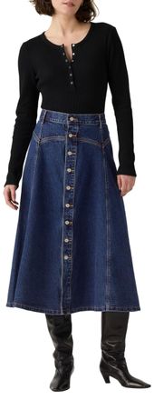 Levi's Yoked Western Skirt Slightly Circular