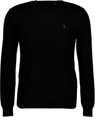 Polo Ralph Lauren Herren Pullover schwarz unifarben Slim Fit