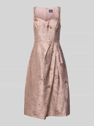 Adrianna Papell Knielanges Kleid mit Ziersteinbesatz