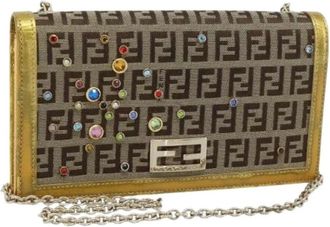 Fendi Sac bandouli&egrave;re Pre-owned en toile - Femme - Pre-owned - Beige - Taille: ONE Size