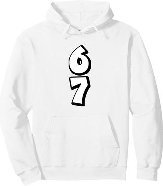 BDAZ 67 Meme Graffiti Schwarz Wei&szlig; Schriftzug Pullover Hoodie