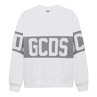 GCDS Gcds, Homme, Sweatshirts et sweats &agrave; capuche, Blanc, Taille: 2XL SweaT-shirt &agrave; logo de marque