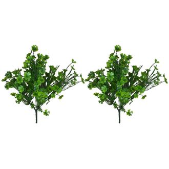 Valiclud K&uuml;nstliche Vierbl&auml;ttrige Kleeblatt Dekoration Gr&uuml;ne Kunststoffpflanze Langanhaltende Party und Wohnraumdekoration f&uuml;r St PatrickS Day Hochzeit und Inn