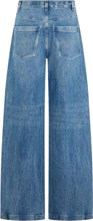 Alexander Wang Womens Wide-Leg Jeans Light Blue Cotton