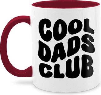 Shirtracer Tasse Tassen 325ml - Cool Dads Club I Papa Geschenk Vatertag Geschenk Vater cool I Papi Geschenke V&auml;ter Geburtstag - 325 ml - Bordeauxrot - dad daddy 