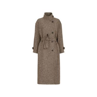 Brunello Cucinelli G&uuml;rtelmantel - - Coats - Damen - Braun - S