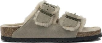 Birkenstock Sandalen - Arizona Shearling Sandals - Gr. 36 (EU) - in Braun - f&uuml;r Damen