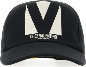 Valentino Garavani Homme, Accessoires, Noir, Taille: 58 CM Chez Valentino Cotton Baseball Cap
