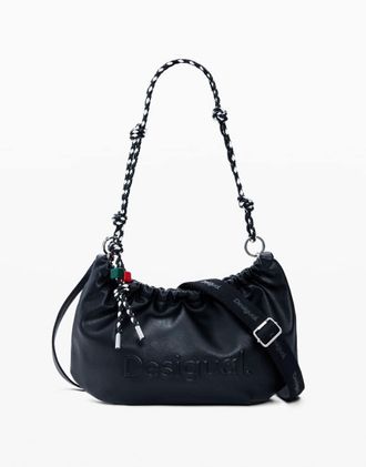 Desigual Mittelgro&szlig;e Tasche in Schwarz mit Logo