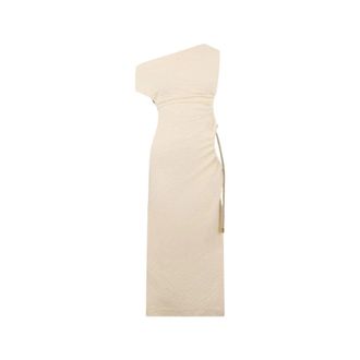 Roberto Cavalli Elegantes One-Shoulder Midi Kleid - - Dresses - Damen - Beige - S