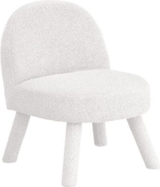 DRAWER Drawer - Fauteuil en tissu bouclette - Blanc - Abica
