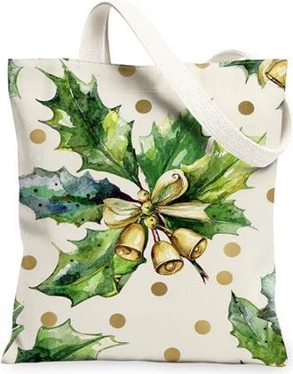 Generic Sacs fourre-tout en toile de houx, sacs de courses r&eacute;utilisables, &eacute;l&eacute;gants et respectueux de lenvironnement, l&eacute;gers et lavables pour voyage, plage, pi