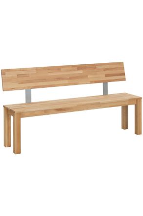 Livetastic Sitzbank, Kernbuche, Holz, Kernbuche, massiv, 160x84x40 cm, mit R&uuml;ckenlehne, in verschiedenen Gr&ouml;&szlig;en erh&auml;ltlich, Esszimmer, B&auml;nke, Sitzb&auml;nke