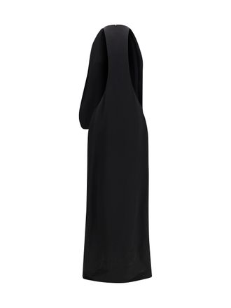 Sportmax Womens Long Dolmen Dress Nero Viscose