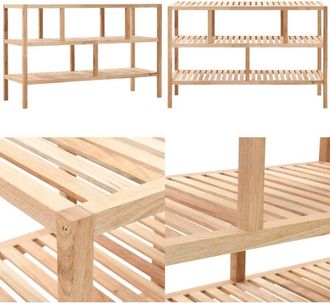 vidaXL Vidaxl - Badregal Massivholz Walnuss 100x40x65 cm - Badregal - Holzm&ouml;bel - Nussbaum Regal - Badezimmerorganisation - Stauraum - Home & Living