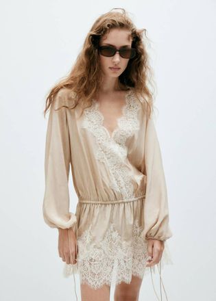 Mango Sonnenbrille mit rechteckigem Brillengestell braun - Damen - Einheitsgr&ouml;&szlig;e - MANGO