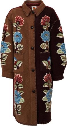 Farm Rio Farm Rio - Manteau long &agrave; motif floral - Femme - Manteaux - Multicolore - Taille: 36 FR