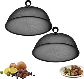 Generic 1/2/3 St&uuml;ck Abdeckhauben F&uuml;r Lebensmittel, Rund Obst Fliegenhaube Lebensmittel, Metall Lebensmittels Schutzhaube, Fliegenschutz Essens, Wiederverwendb