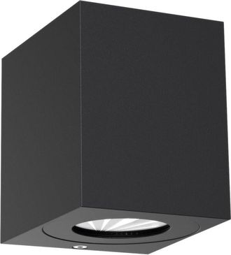 Nordlux Applique murale canto Kubi 2 Aluminium Seaside noir, H.10.6 - IP44 - led Module / Nordlux Ext&eacute;rieur
