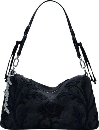 Desigual Femme, Sacs, Noir, Taille: ONE Size Romeo Floral Bergamo Bag