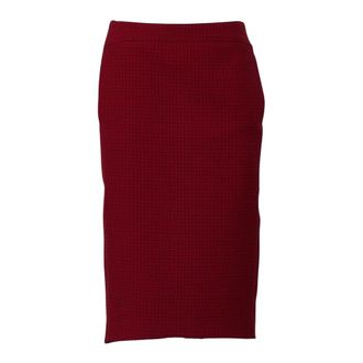 N&deg;21 Jupe crayon midi &agrave; carreaux - Femme - Jupes - Rouge - Taille: 34 FR