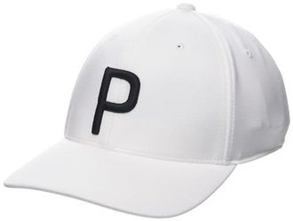 Puma Puma Golf Casquette P pour Homme, Blanc Glow-Puma Noir, Taille Unique