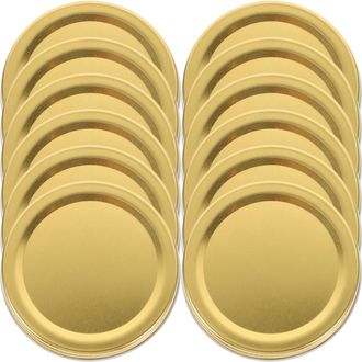 Milisten 10 St&uuml;ck Weithals Einmachglasdeckel aus Wei&szlig;blech Luftdicht und Auslaufsicher mit Standard&ouml;ffnung f&uuml;r Honig und Vorratsgl&auml;ser in K&uuml;che