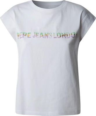 Pepe Jeans London Aurore T-Shirt, Blanc (Blanc), L Femme