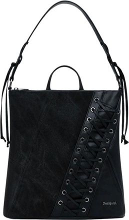 Desigual Femme, Sacs, Noir, Taille: ONE Size Tango Pretoria Mini Patch Backpack