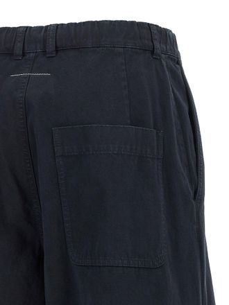 Maison Margiela White Stitch Line Draped Cargo Pants - Black