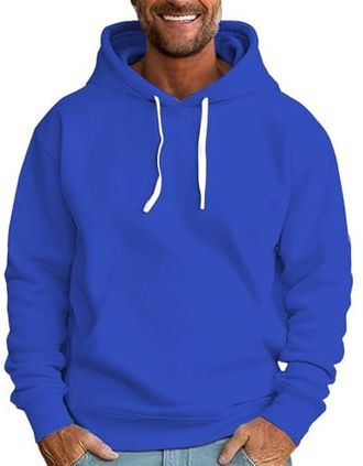 Generic Sweat a Capuche Homme Sweatshirt Hooded Sweats &agrave; Capuche Homme avec Imprim&eacute; Lettre et Cordon de Serrage pour Style D&eacute;tendu