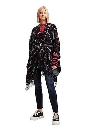 Desigual PONCHO PICTURAES PARIS, PHOTOS PONCHO PARIS aux femmes, Black, One Size