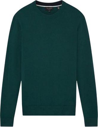 Ted Baker Pullover f&uuml;r Herren, Merinowolle, Lang&auml;rmlig (Gr&uuml;n)
