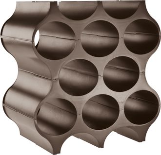 Koziol 3596606 Set-Up Flaschenregal, Thermoplastischer Kunststoff, solid Stein, 23.0 x 35.3 x 36.4 cm