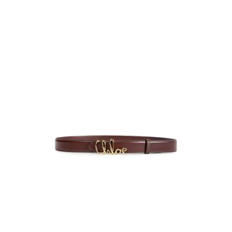 Chlo&eacute; Iconic Logo Leather Belt