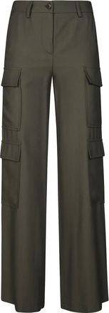 F.it Femme, Pantalons, Vert, Taille: 34 FR Cargo Wide Pantalons