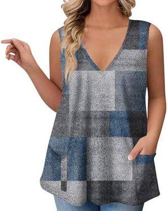 Generic Debardeur Femme Chic et &eacute;l&eacute;gant Chemisier sans Manche R&eacute;tro D&eacute;bardeur Blanc Grande Taille Crop Top ete Haut Chic et Elegant Caraco Vetement Femme ete 