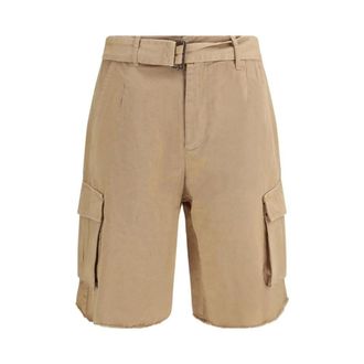 Laneus Homme, Shorts, Beige, Taille: L Shorts Bermuda en coton avec poches