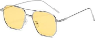 Generic Lunettes de soleil en m&eacute;tal for hommes et femmes, tendance, for la conduite quotidienne, Photo(Yellow)