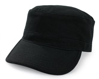 morefaz Unisex M&uuml;tze Army Destroyed Cap Fidel Castro Kuba Style Fullcap im Military Cadet Camouflage (Black)