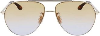 Victoria Beckham Femme, Accessoires, Jaune, Taille: ONE Size Vb213S-723 Lunettes de soleil