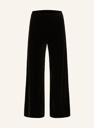 Part Two Marlenehose Varlapw Aus Samt schwarz