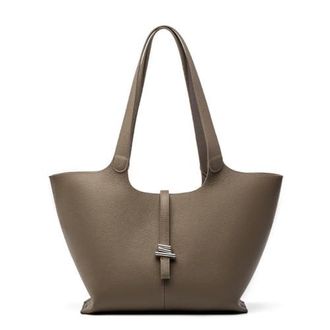 Generic Sac fourre-tout pour femme, sac seau en cuir v&eacute;ritable, sac &agrave; main design avec poign&eacute;e sur le dessus, sac &agrave; bandouli&egrave;re l&eacute;ger avec sac &agrave; main amovible