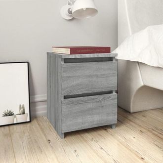 vidaXL Nachttische 2 Stk. Grau Sonoma 30&times;30&times;40 cm Holzwerkstoff Vidaxl