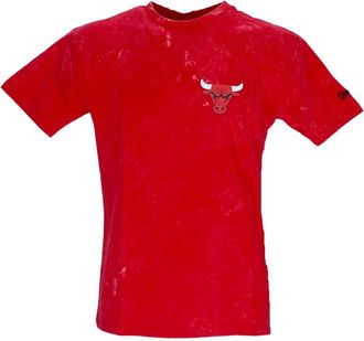 New Era Chicago Bulls Grafik Tee Gewaschen Rot - - Tops - Herren - Rot - XL